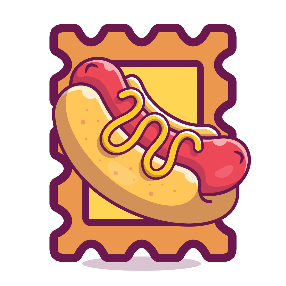 Hot Dog - Slowly Stamps