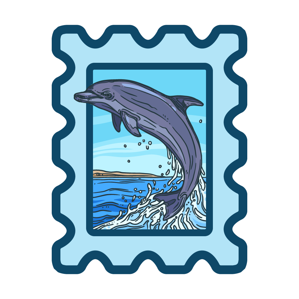 Dolphin - Slowly Stamps