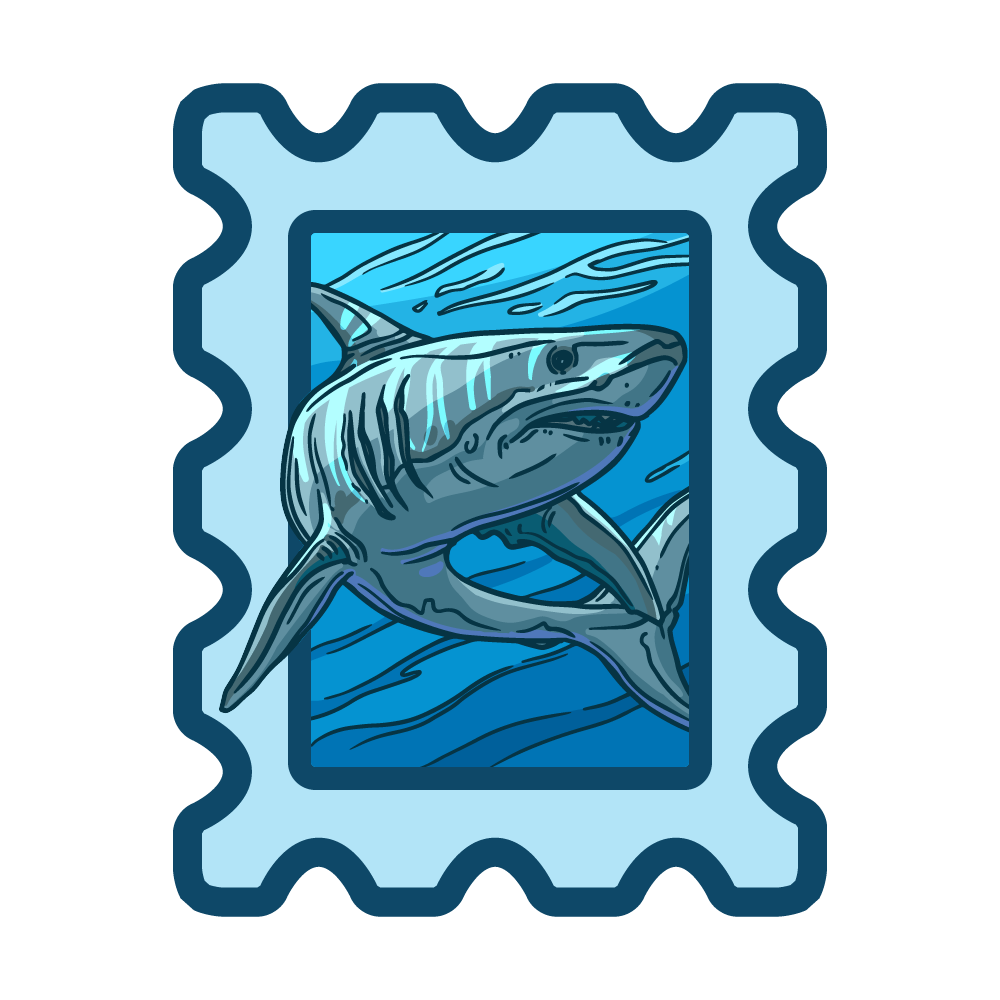 Shark - Slowly Stamps
