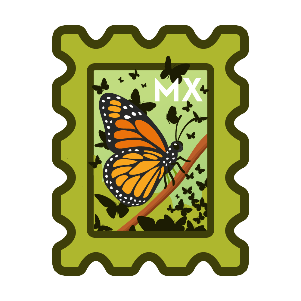 Hallazgo del santuario de la mariposa monarca - Slowly Stamps