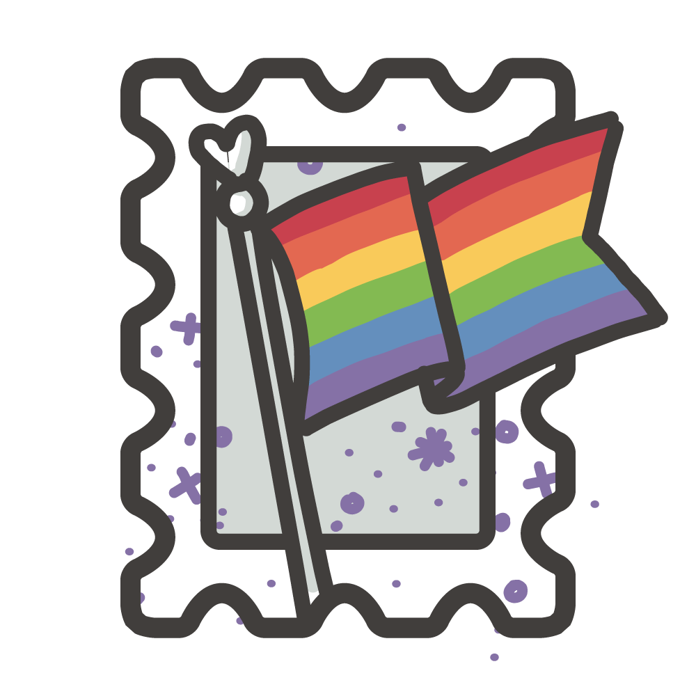 Rainbow Flag - Slowly Stamps